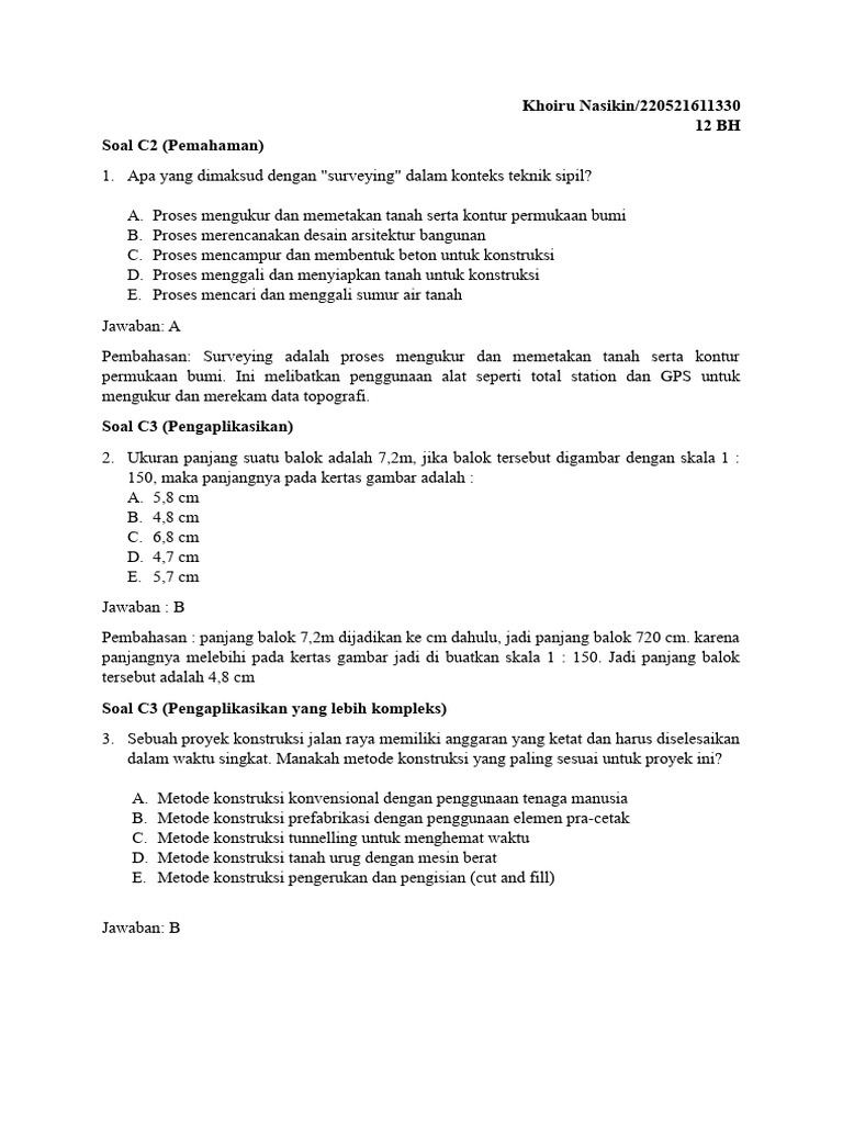 4 Soal (C2, C3, C4) | PDF