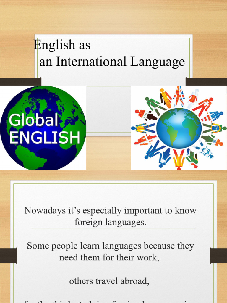 English As An International Language | PDF | English Language | Linguistics