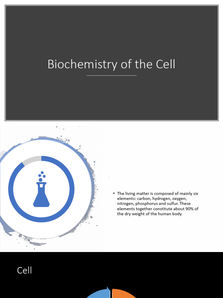 Biochem Week 1 To 2 Biochemistry of The Cell | PDF