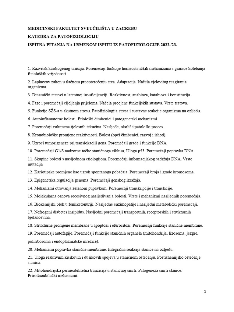 Ispitna Pitanja 2022 - 2023 | PDF