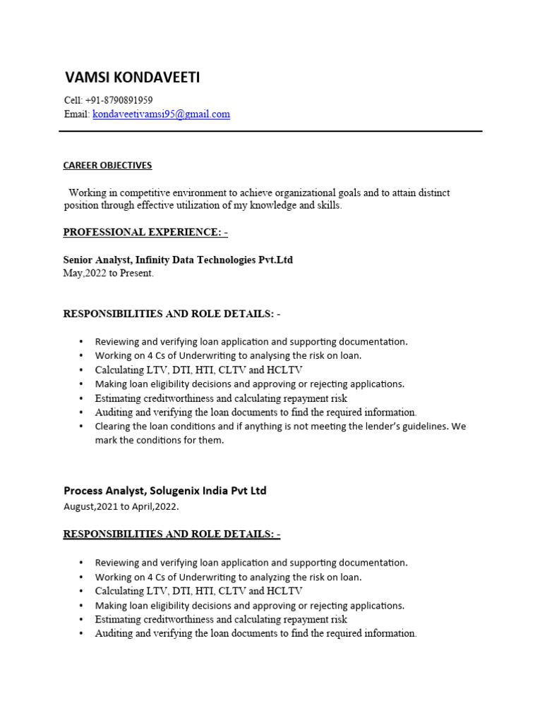 Vamsi Kondaveeti - Resume | PDF