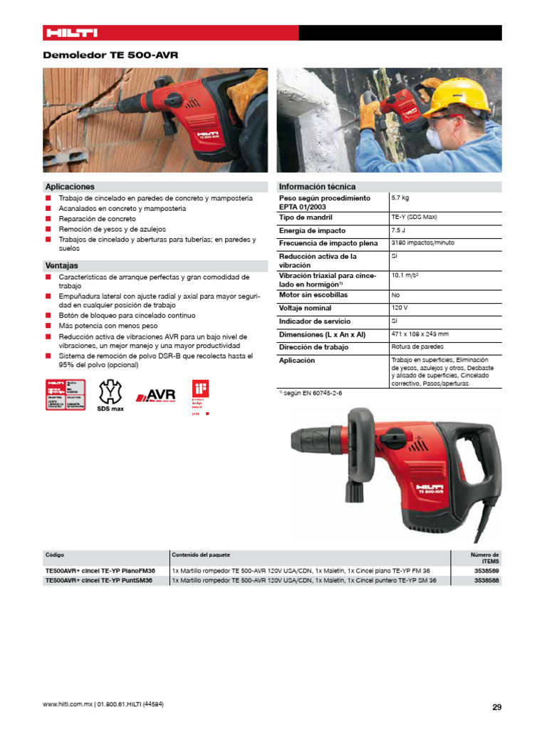 Ficha Tecnica Te500 | PDF | Bienes manufacturados