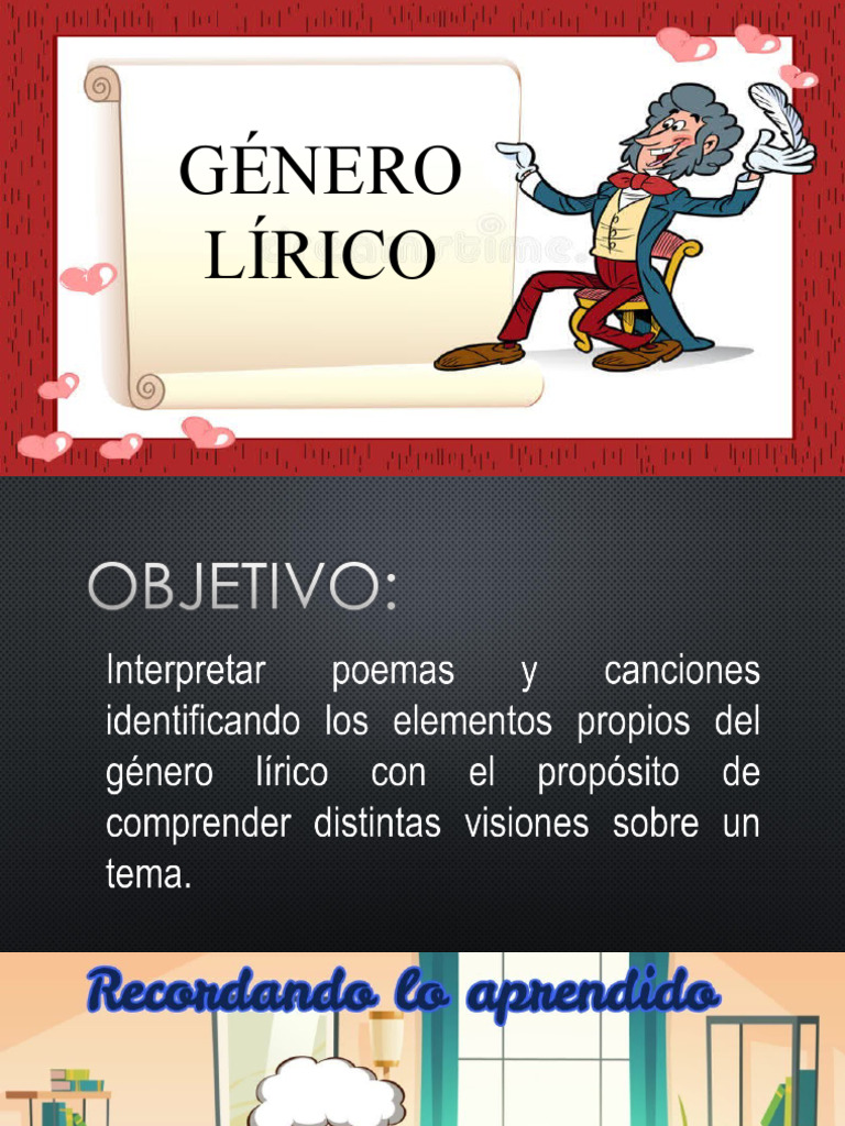 Elementos del Género Lírico para Niños | PDF