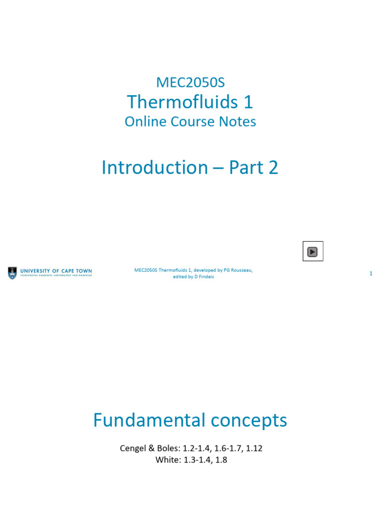 MEC2050S Session 1 Presentation Part 2 | PDF | Thermodynamic ...