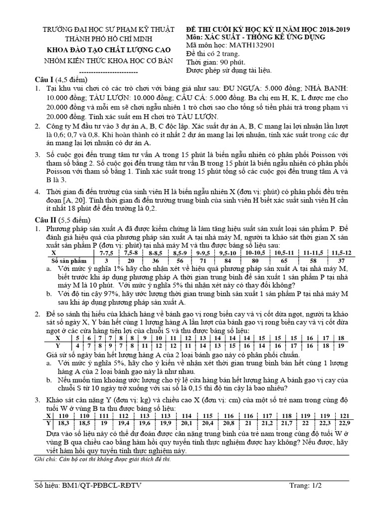 Đtxstkud CLC (Math132901) HK2-18.19 | PDF