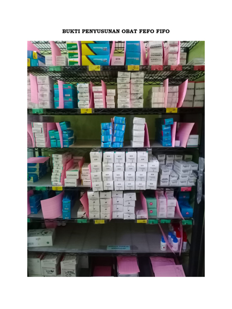 Bukti Penyusunan Obat Fefo Fifo | PDF