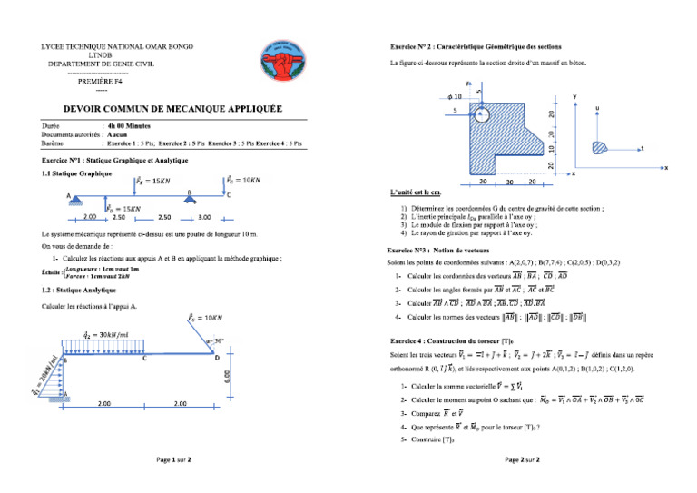DEVOIR COMMUN TLE F4 2021 | PDF