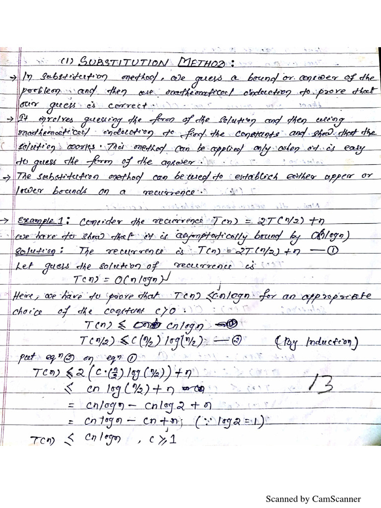 Substitution Method | PDF
