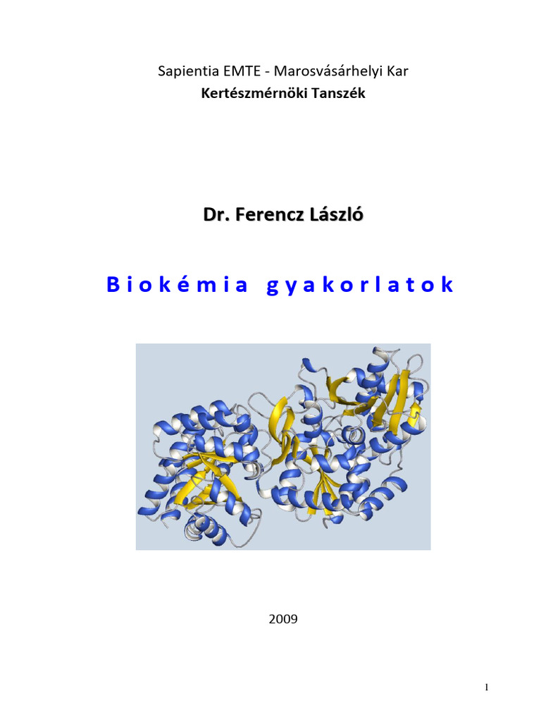 Biokemia Gyakorlatok 2017 | PDF