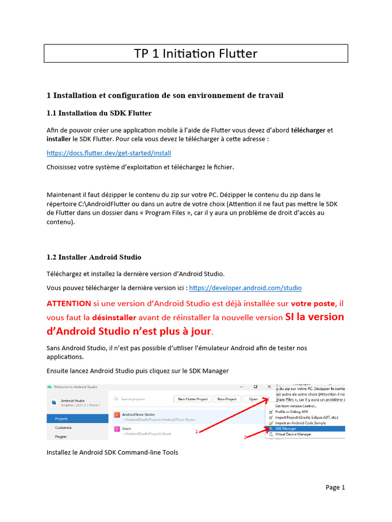 TP1 Initiation Flutter | PDF