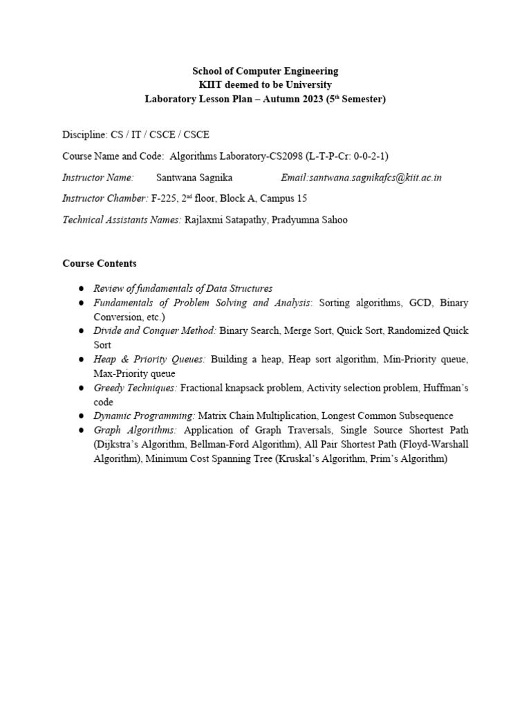 DAA Lab Manual | PDF