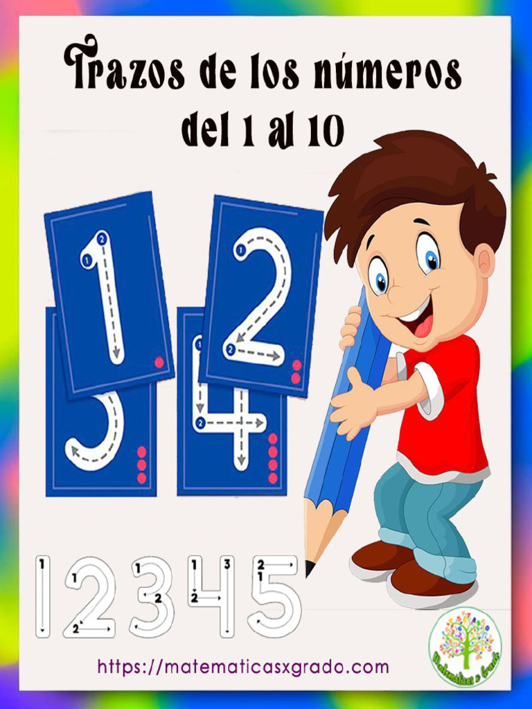 Trazos de los números del 1 al 10 | PDF