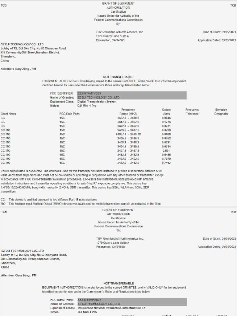 Certificado Internacional DJI MINI 4 PRO | PDF