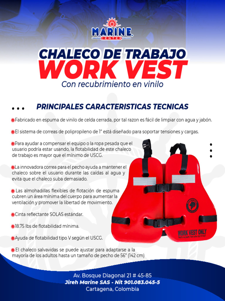 Ficha Tecnica Work Vest Survival | PDF