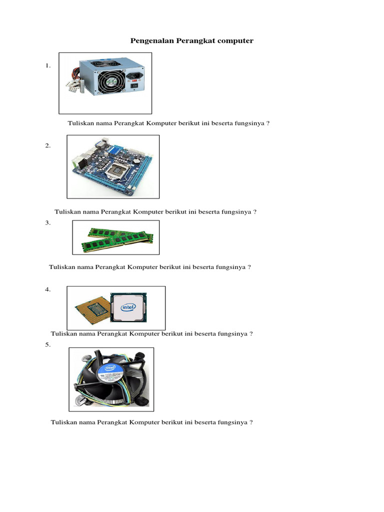 Pengenalan Perangkat Computer | PDF