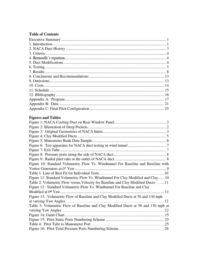 Naca Duct - Improvement and Testing | PDF | Wind Tunnel | Computational ...