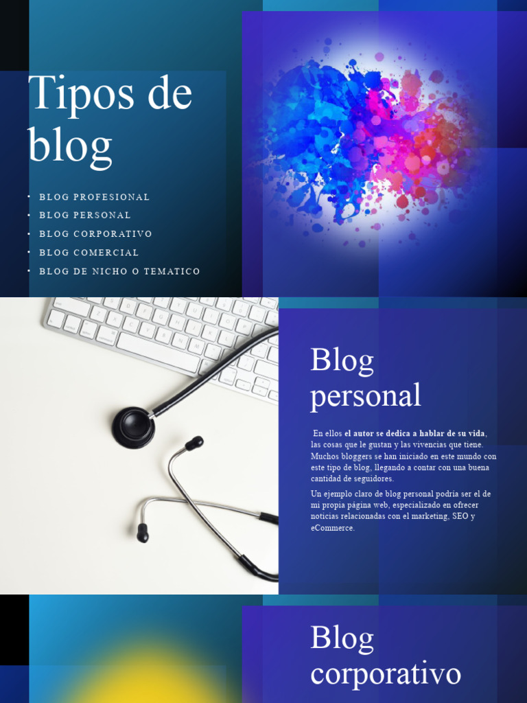 Tipos de Blog: - Blog Profesional - Blog Personal - Blog Corporativo ...