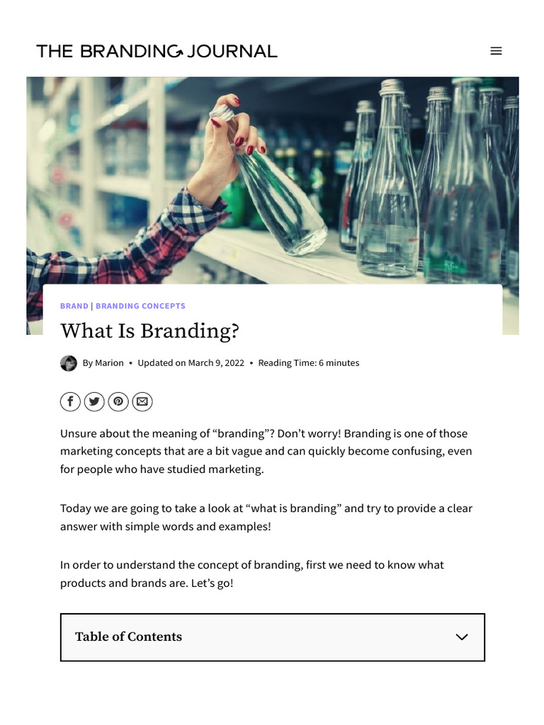 What Is Branding - The Branding Journal201919 | PDF