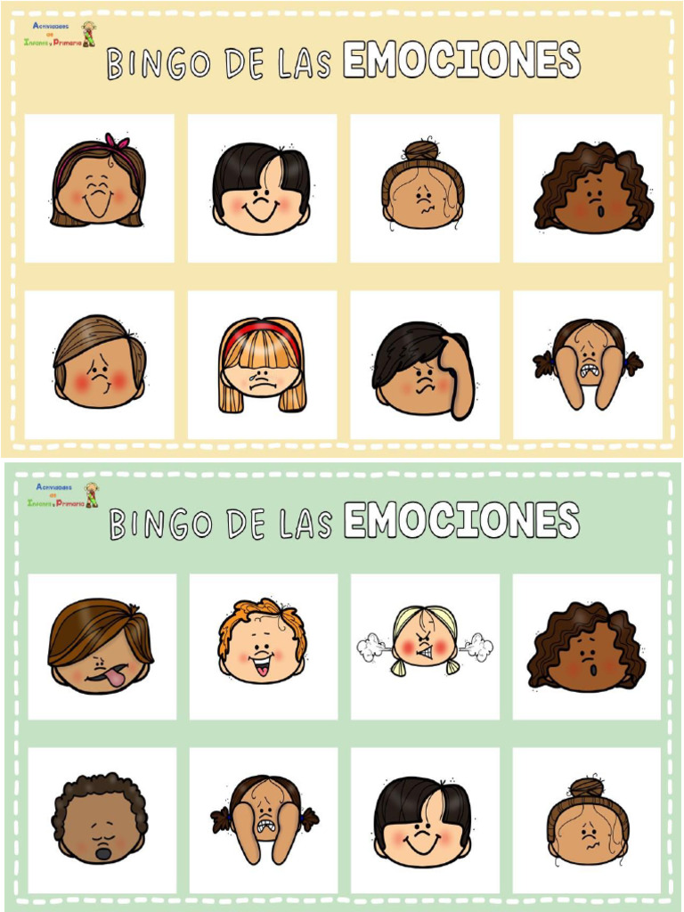 Bingo de Las Emociones | PDF