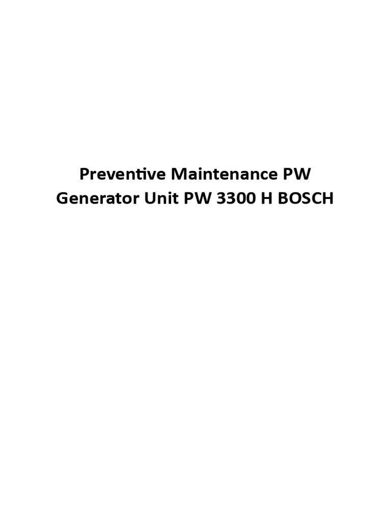 Schedule Maintenance WTP & Boiler | PDF