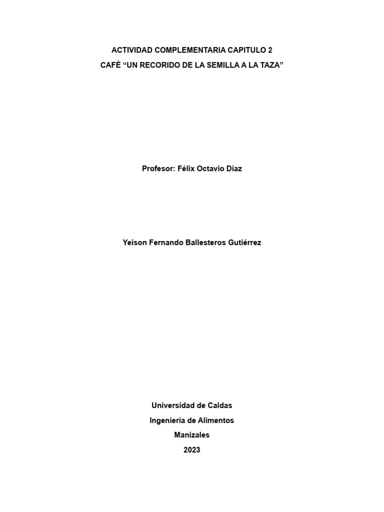 Actividad Complementaria 2 | PDF