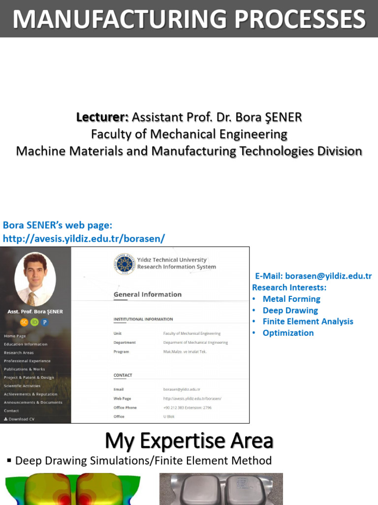 Week 1 - Introduction To Manufacturing Processes | PDF