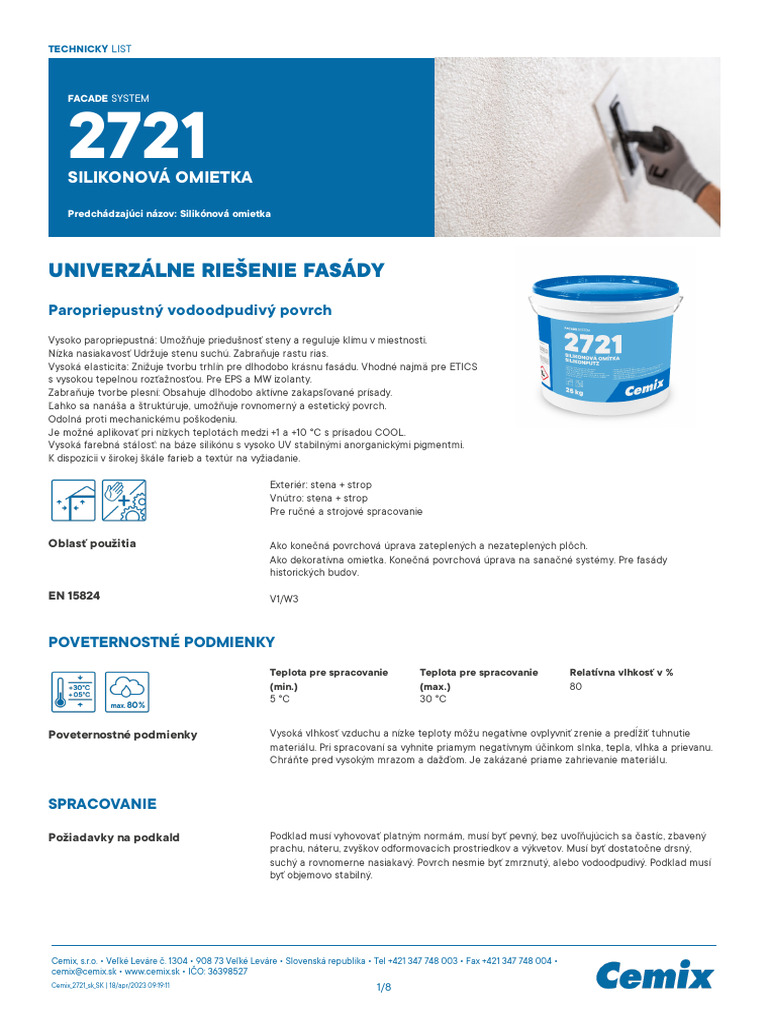 Cemix 2721 SK SK | PDF