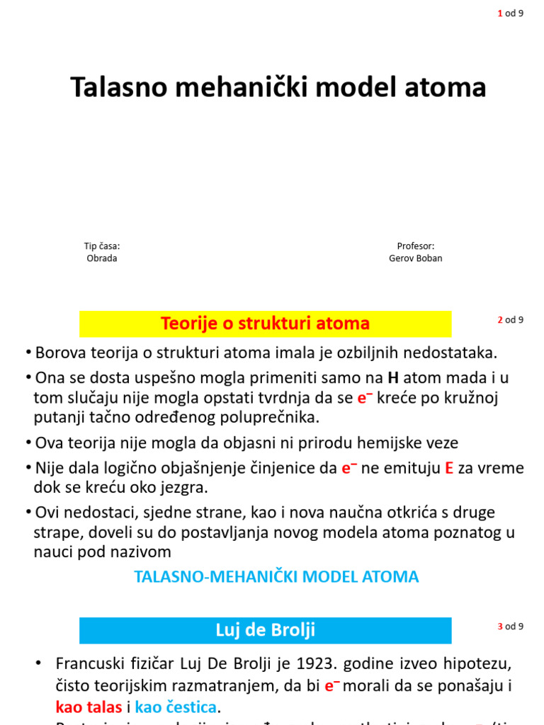 006 Talasno Mehanicki Model Atoma | PDF