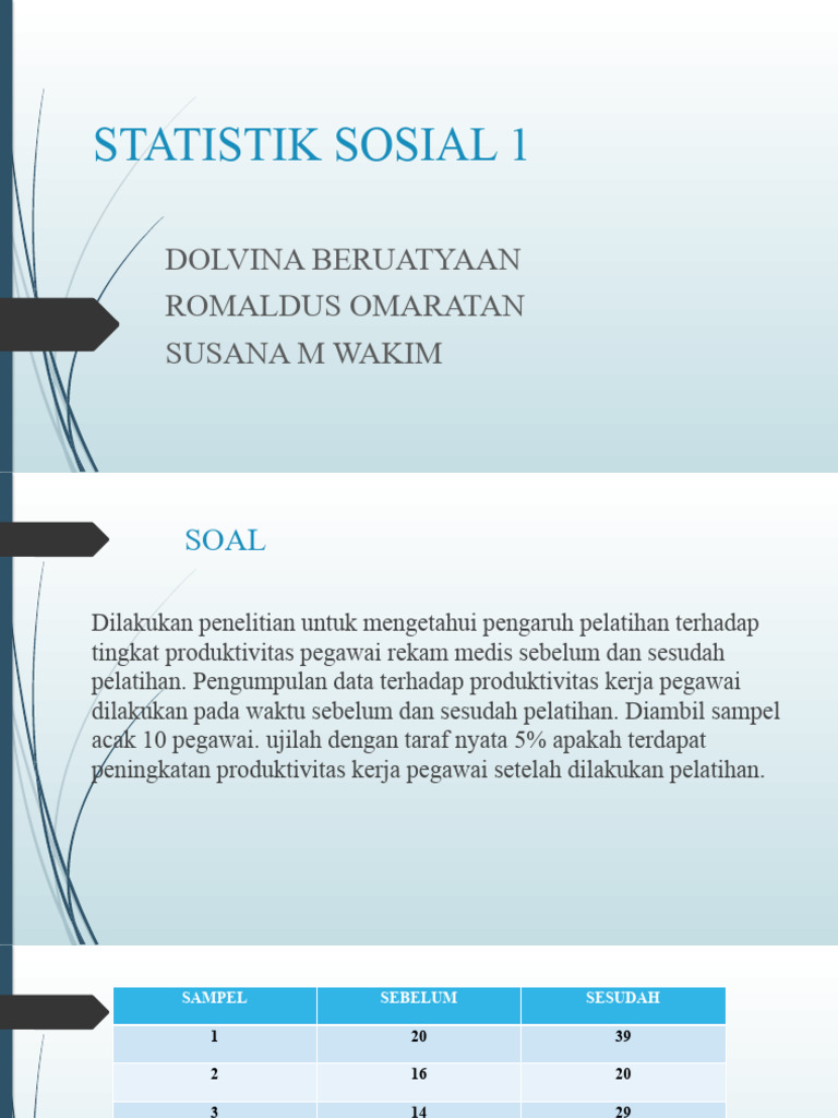 Statistik Sosial 1 | PDF