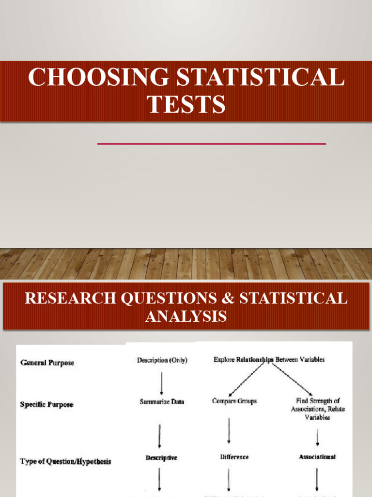 Choice of Statistical Test | PDF