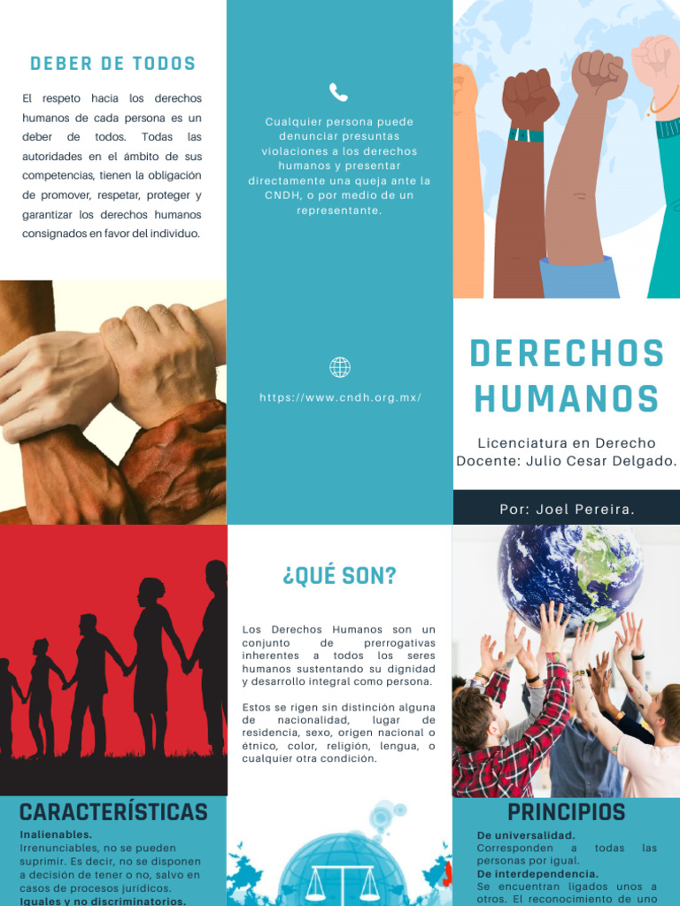 Tríptico Informativo - Derechos Humanos | PDF
