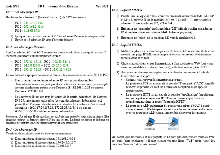 TP1 Internet SNT | PDF
