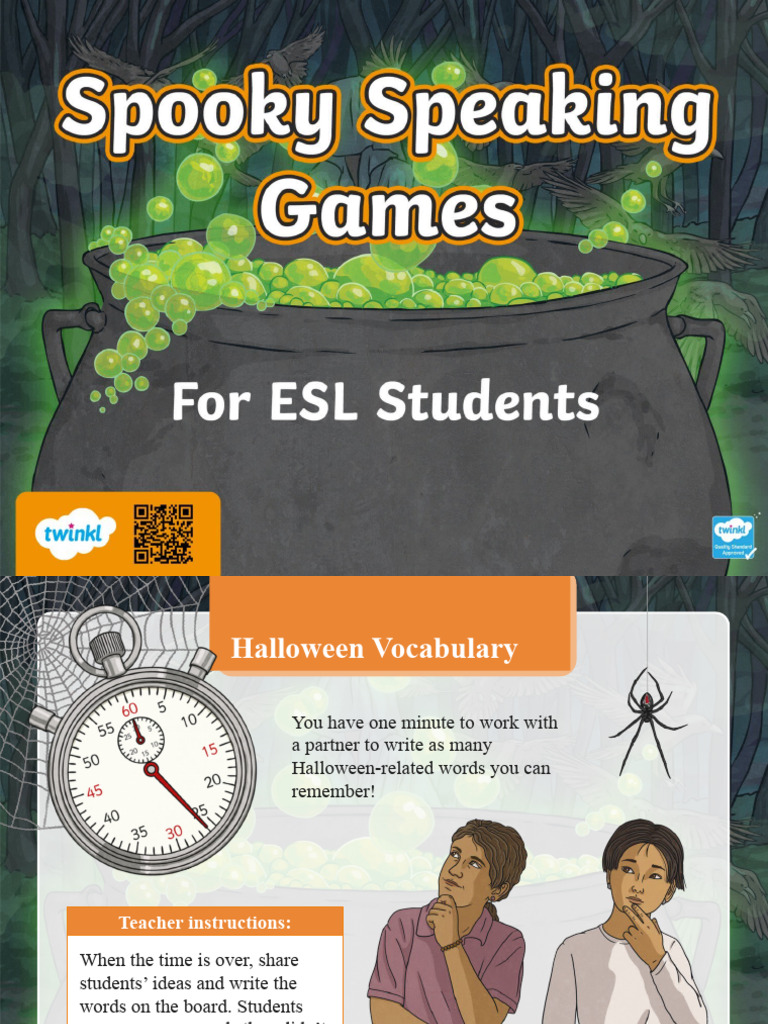 t e 1685473545 Esl Spooky Halloween Speaking Games Teens b1 b2 Ver 1 | PDF