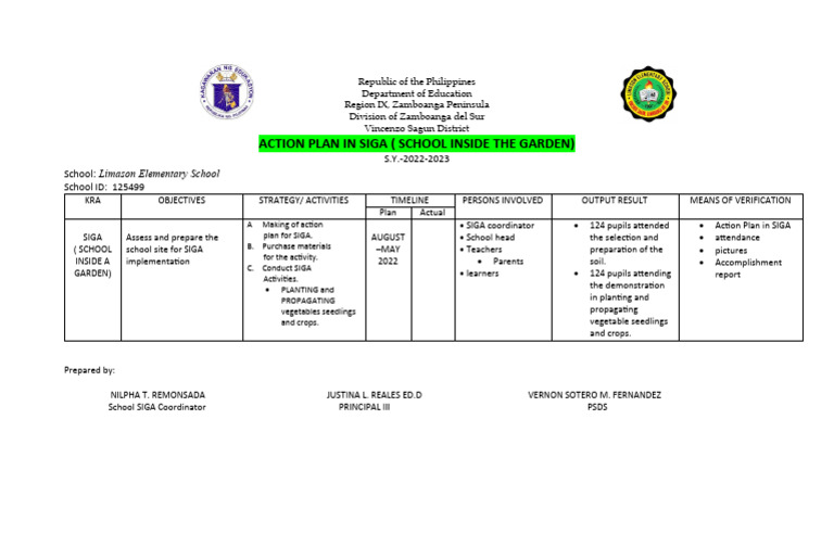 Action Plan in GPP Boy New | PDF