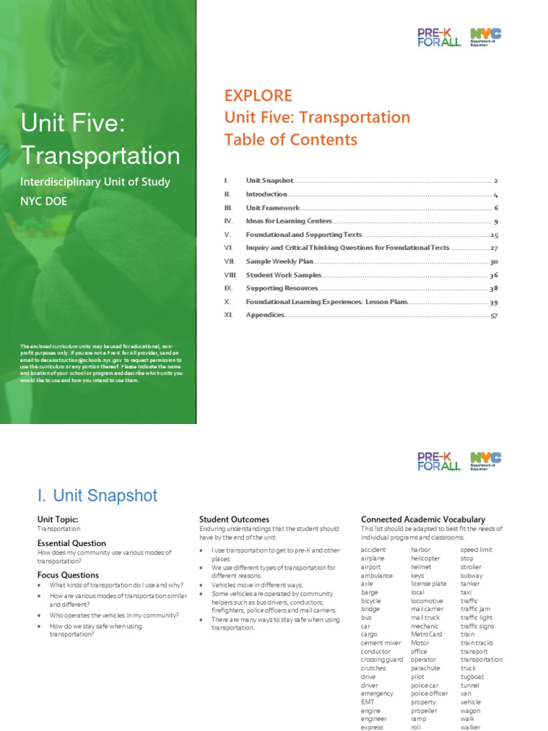 Unit 5 Transportation Explore | Download Free PDF | Learning | Critical Thinking