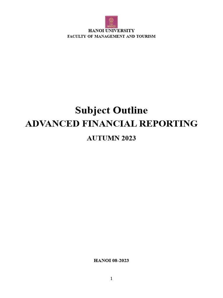 Course Outline 2023 | PDF