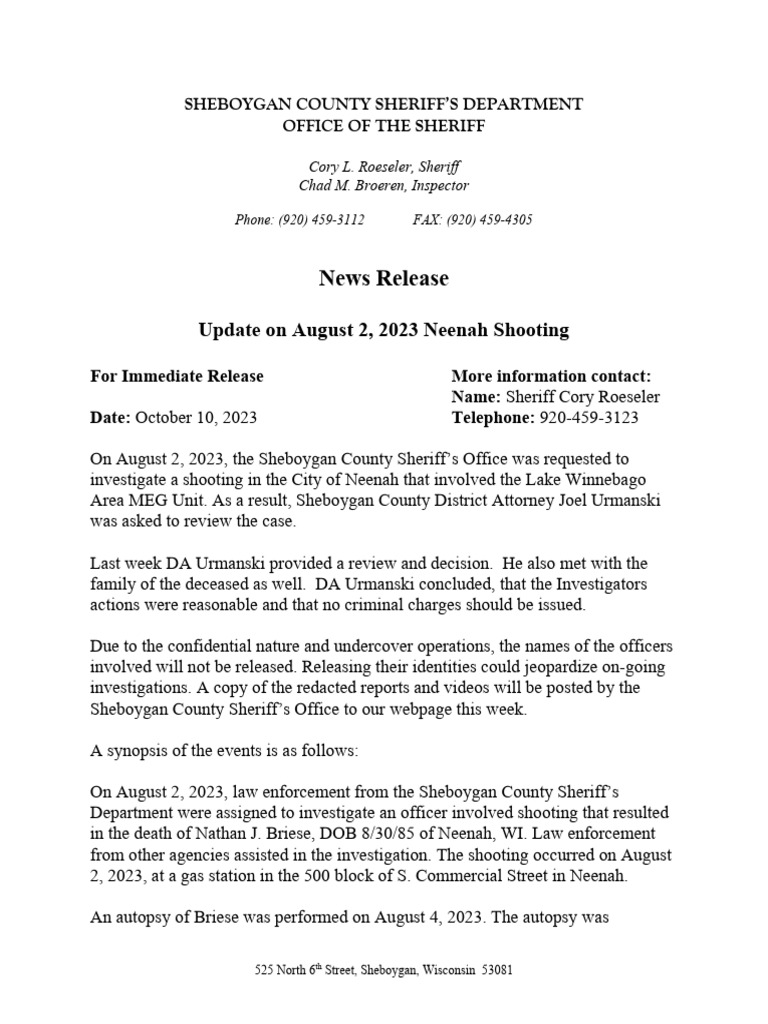 MEG Unit Shooting Report | PDF