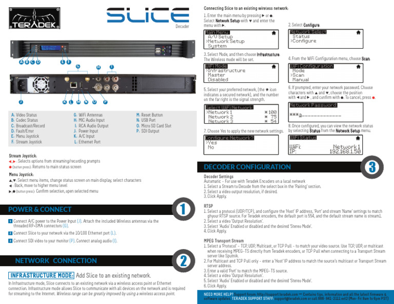 Teradek Slice Decoder Quick Start Guide v2 0914 | PDF