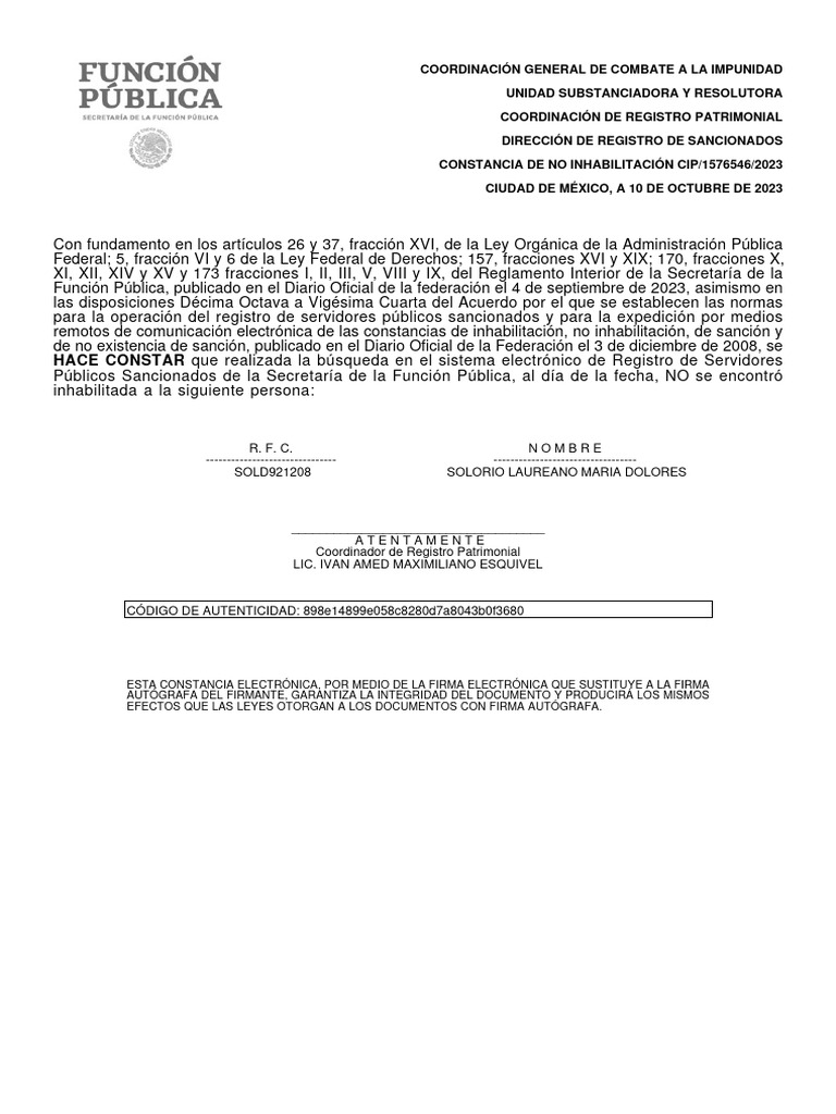 Constancia | PDF | Gobierno | Justicia