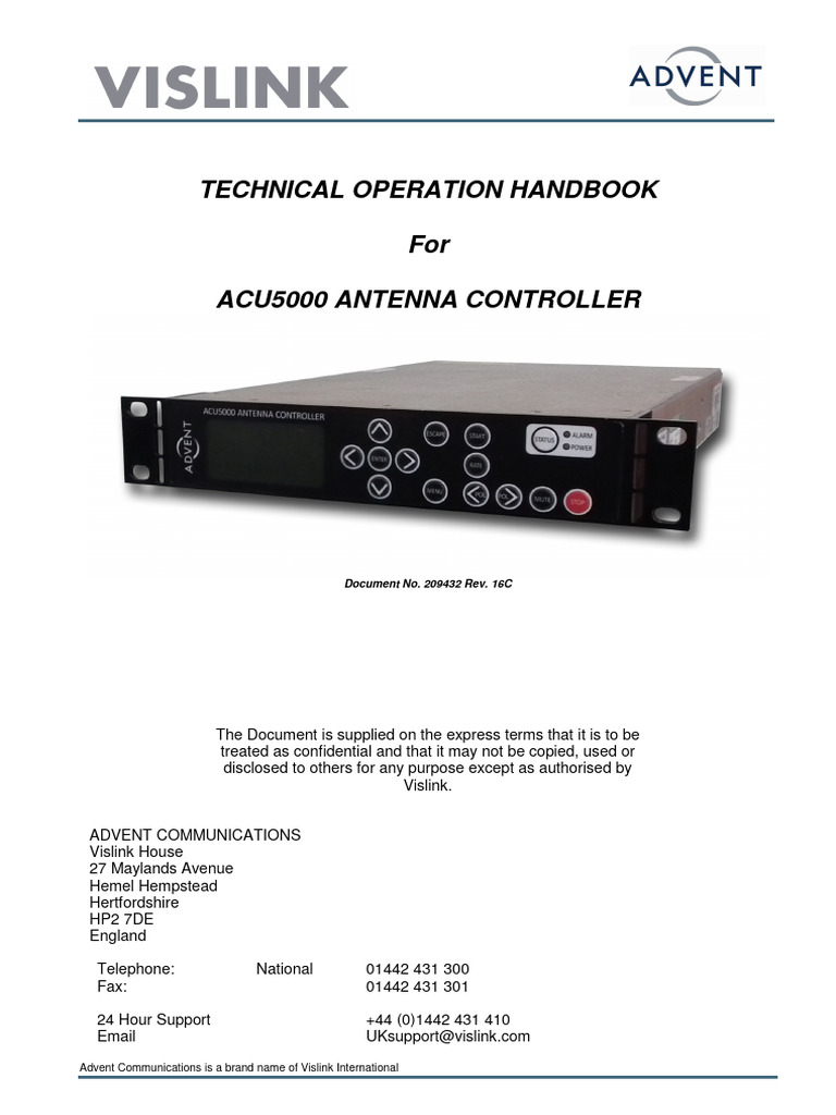 ACU5000 Antenna Controller Handbook | PDF | Databases | Global ...