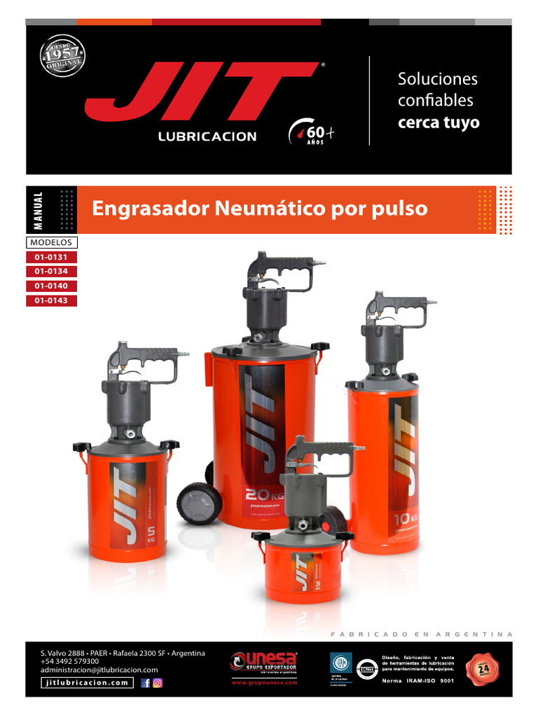 Manual de Engrasadora | PDF | Neumático | Bomba