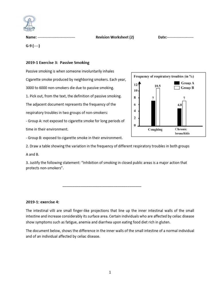 Extra Worksheet 2 | PDF | Smoking | Cigarette