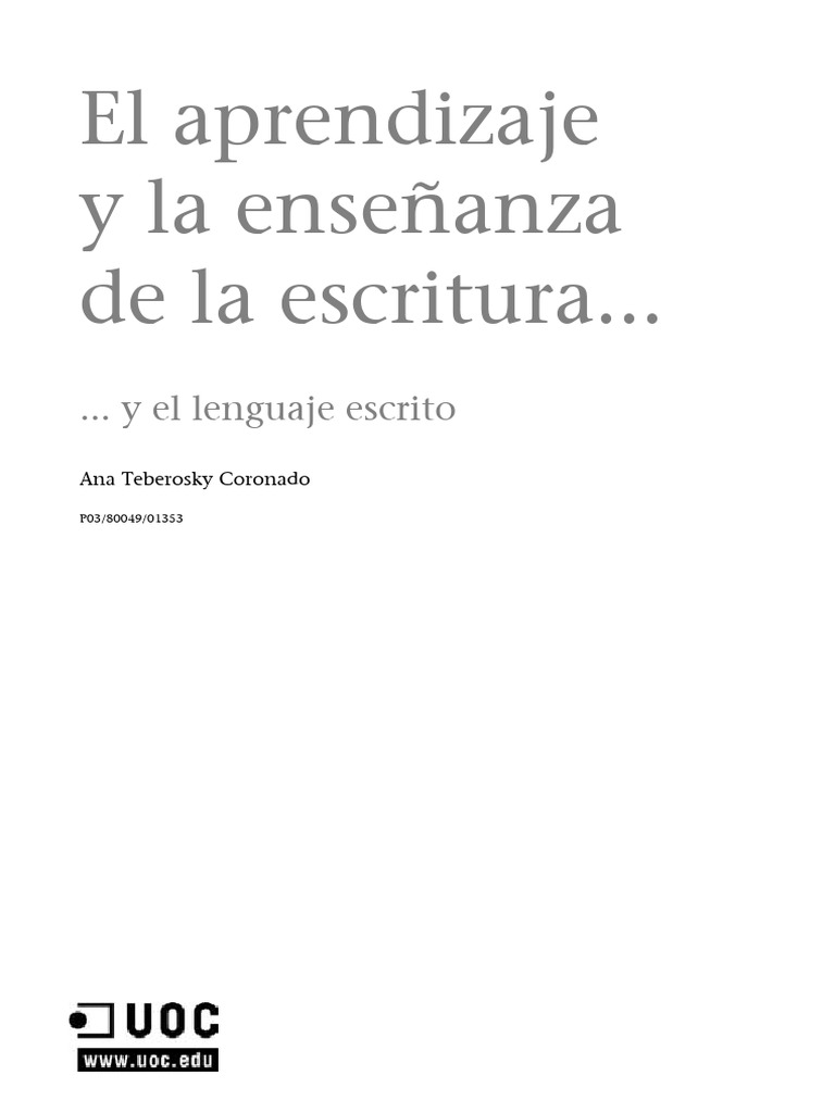 Psicopedagogía de La Lengua Oral y de La Lengua Escrita - Módulo 4 - El ...
