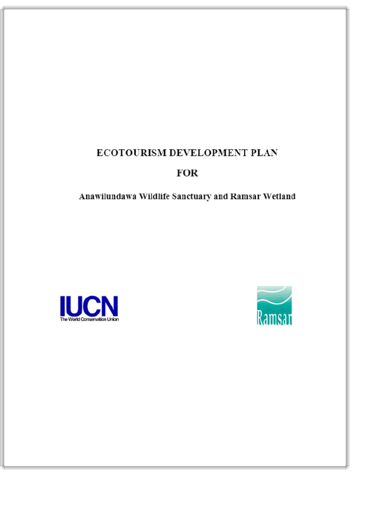 ECOTOURISM DEVELOPMENT PLAN for. Anawilundawa Wildlife Sanctuary and ...