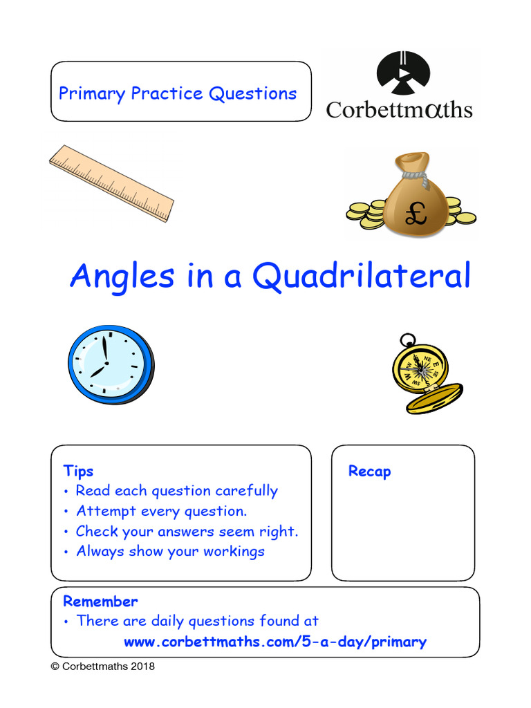 Angles in A Quadrilateral PDF | PDF