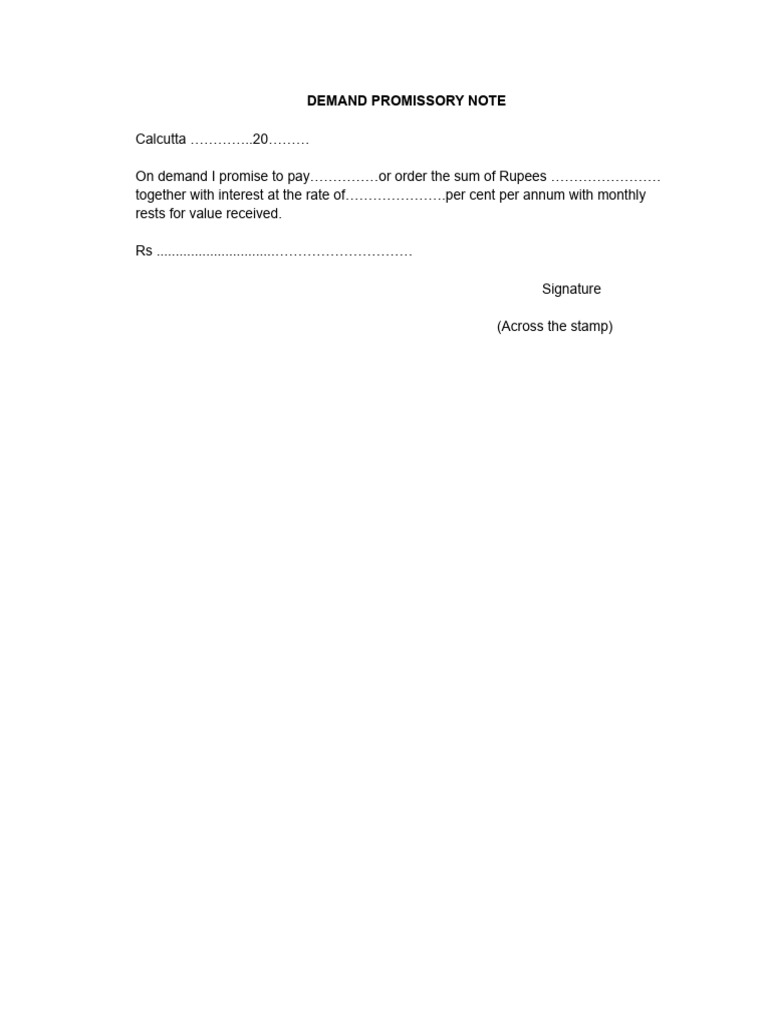Demand Promissory Note | PDF