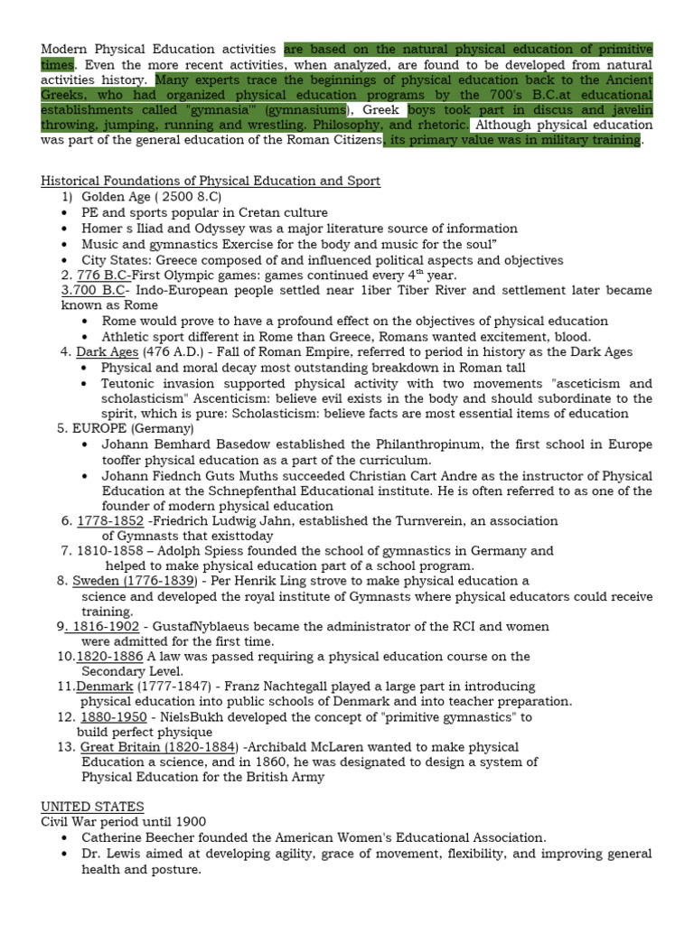 PE 1 Hand Outs | PDF | Physical Fitness | Physical Education