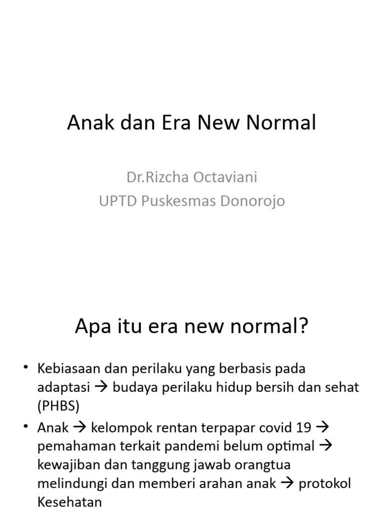 Pola Asuh Anak Dan Era New Normal | PDF