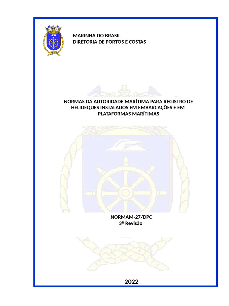 NORMAM-27 DPC Rev.3 | PDF