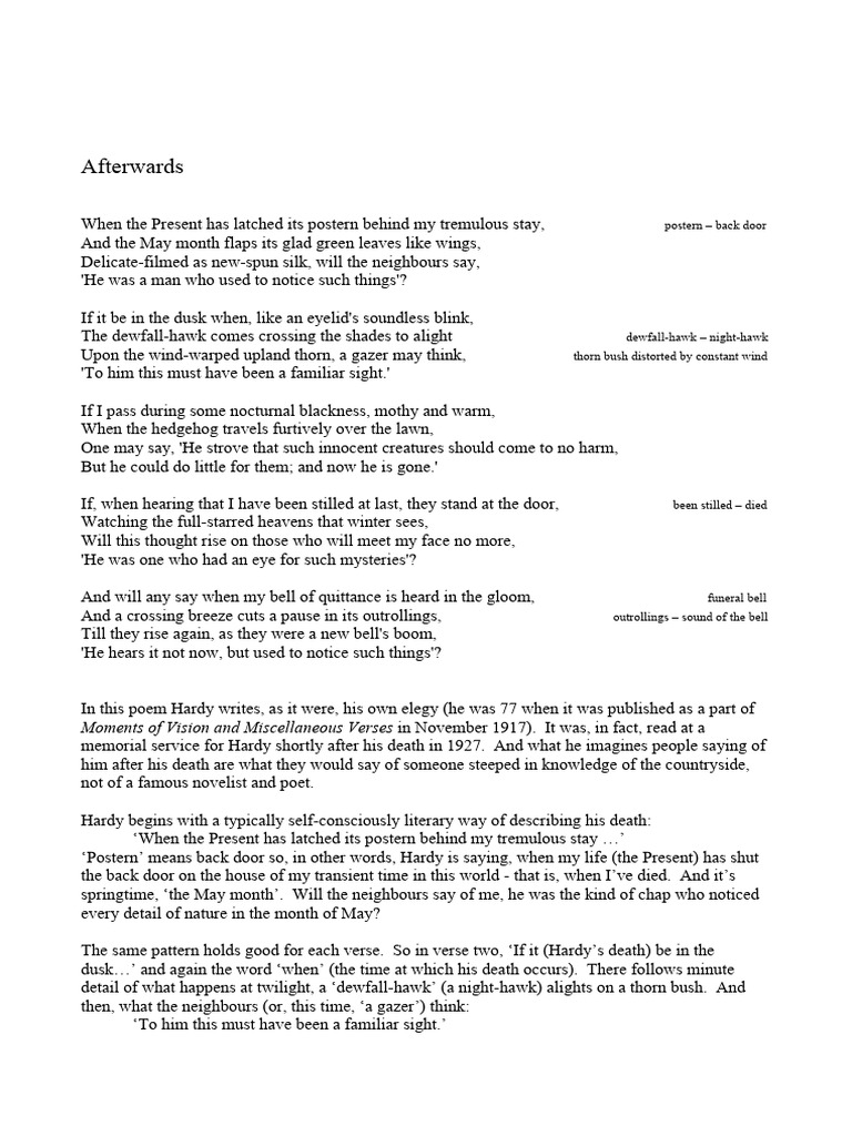 Afterwards - Analysis | PDF